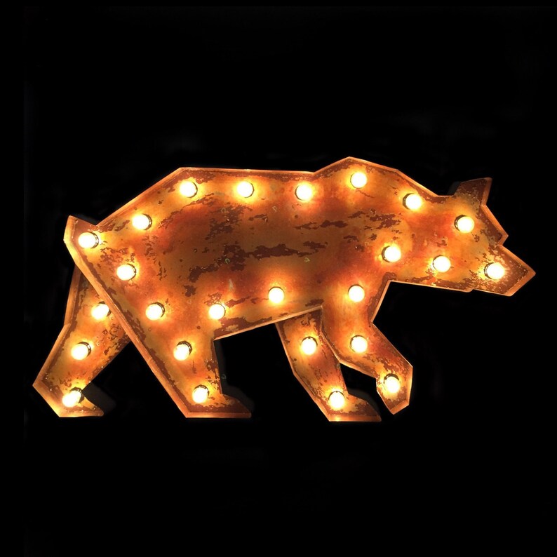 Brown Bear Marquee Light Up Sign | Etsy