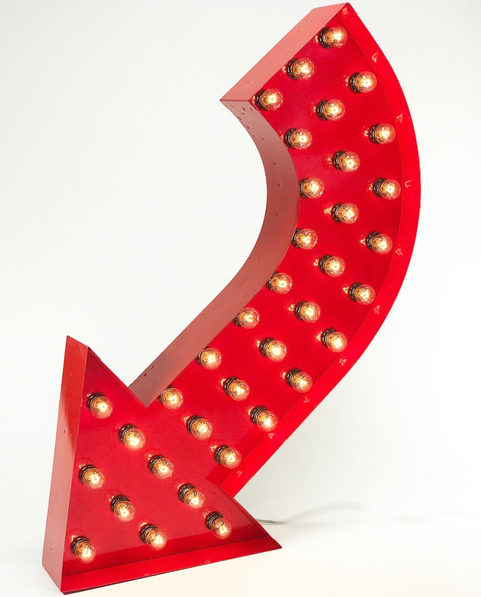 Arrow Marquee, Curved, Light up Arrow - Etsy