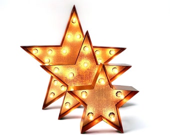 Vintage LED Red Star Marquee Light Marquee Sign Night Light Light up ...