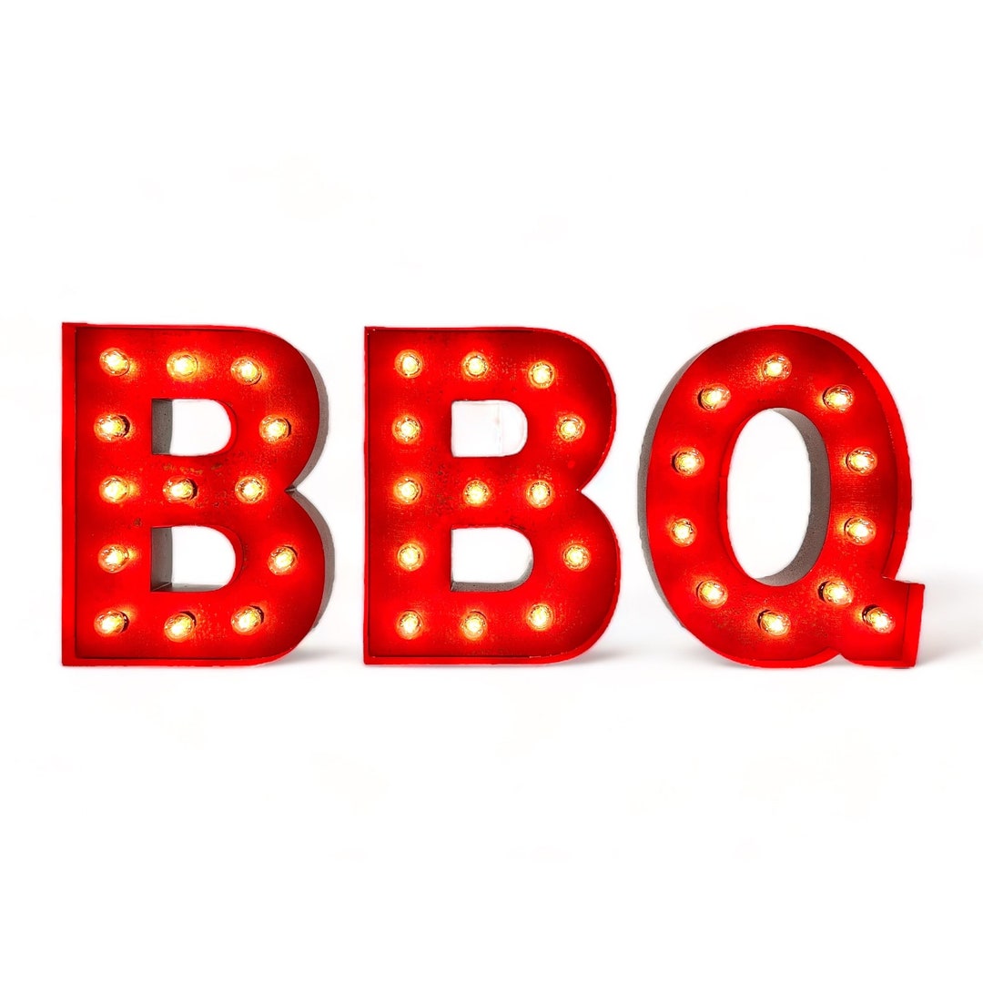 BBQ Marquee Letters, Light up Letters - Etsy