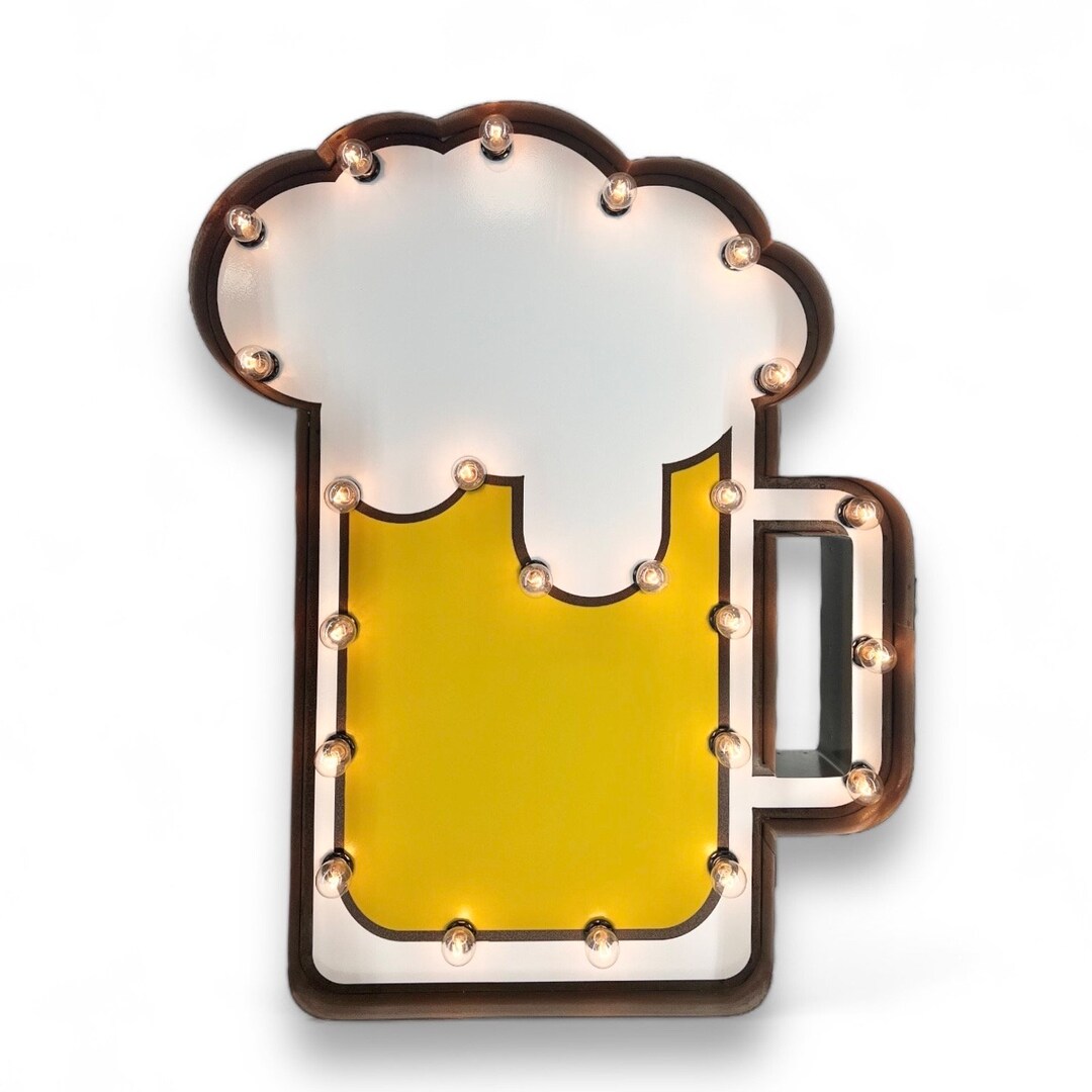 Beer Mug Marquee, Light up Sign, Gift for Him - Etsy