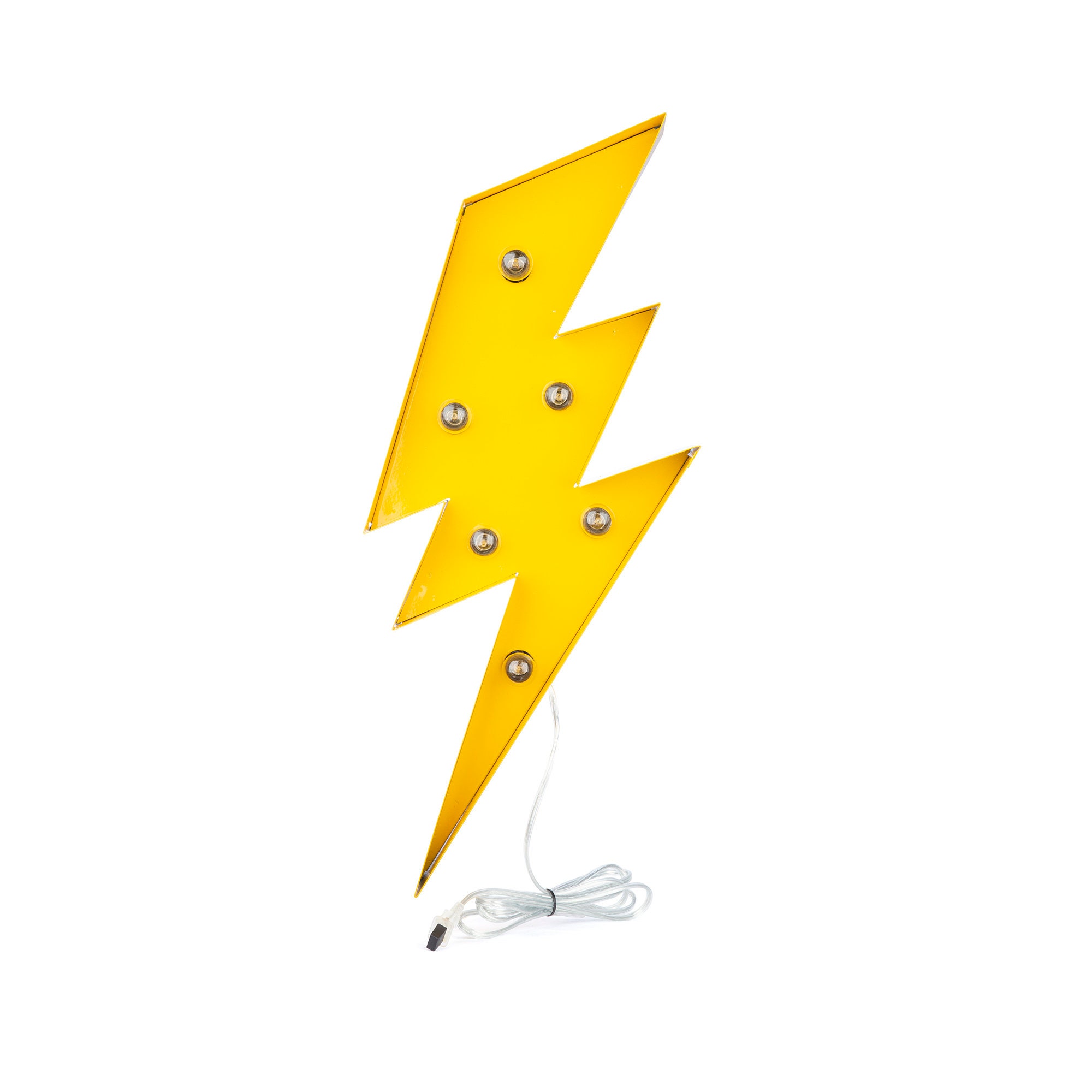 Lightning Bolt Marquee Light up Sign Yellow | Etsy Canada