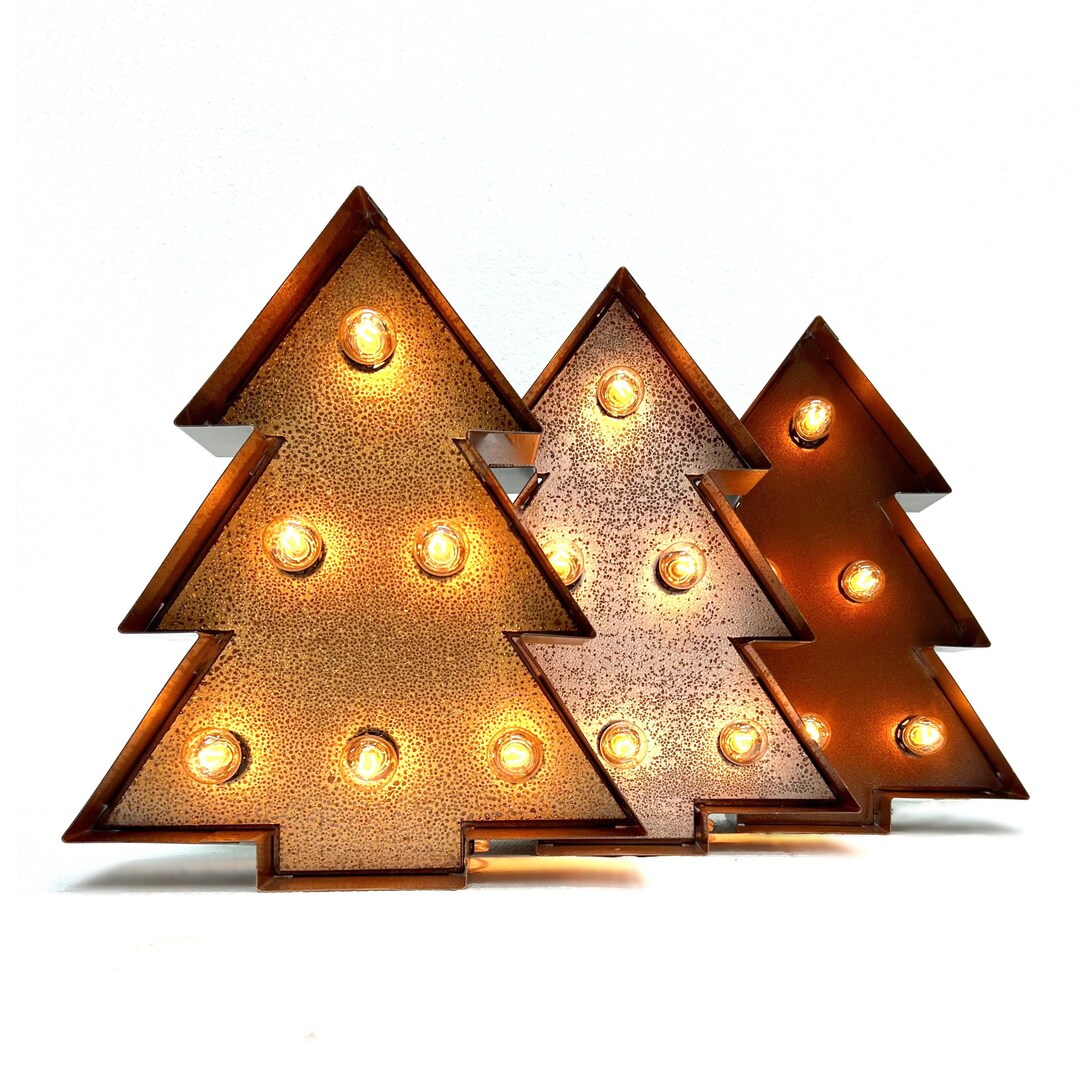 Christmas Tree Marquee 14", Light up Sign - Etsy