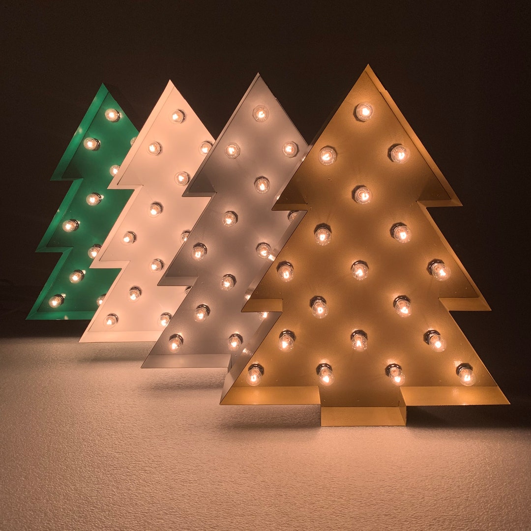 Christmas Tree Marquee 24", Light up Sign - Etsy