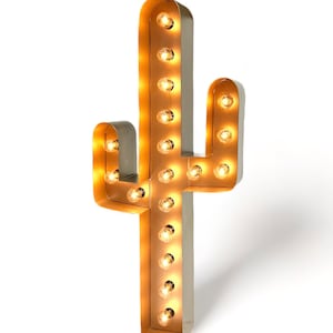 Cactus Marquee Sign 36": Light up Cactus Wall Decor - Etsy