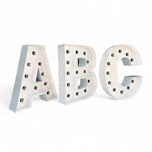 24" Light up Marquee Letters: Steel Sign, Custom Color - Etsy