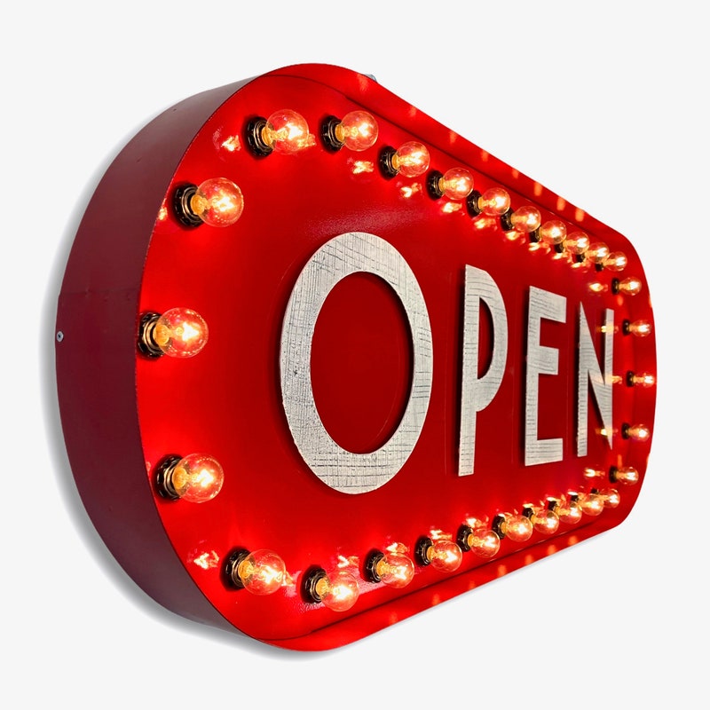 Lighted Open Sign - Etsy