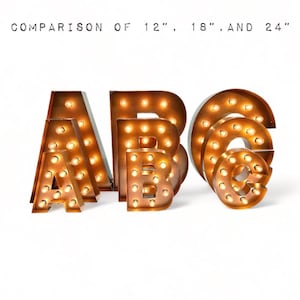 24" Light up Marquee Letters: Steel Sign, Custom Color - Etsy