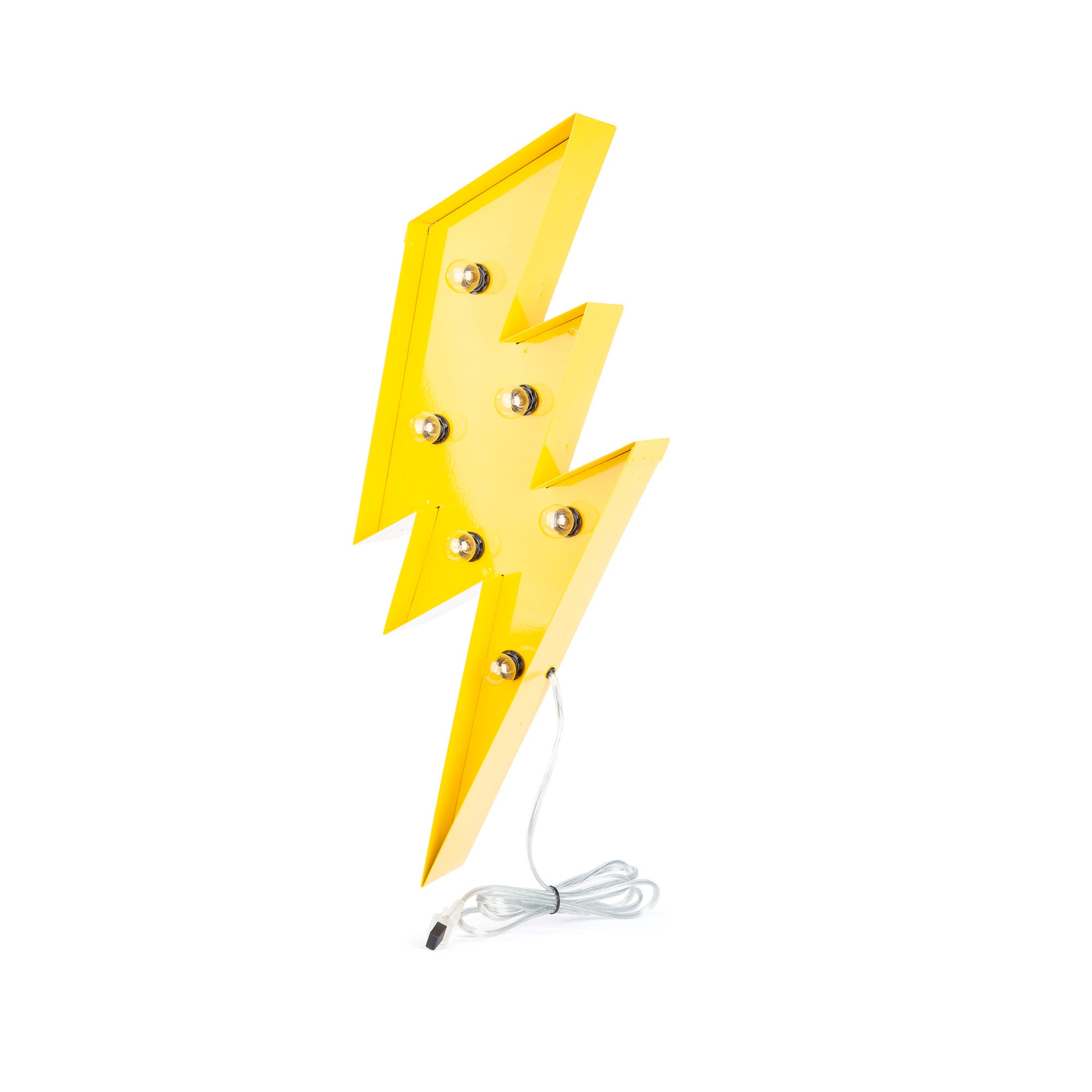 Lightning Bolt Marquee Light up Sign Yellow | Etsy Canada