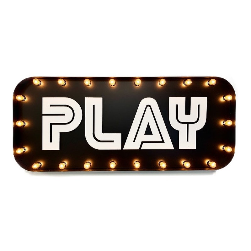 Play Sign - Etsy