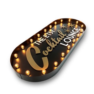 Cocktail Marquee Sign, Light up Sign - Etsy