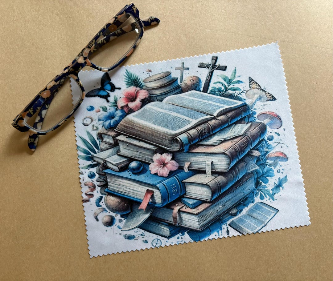 Christian Lens Cloth: Bible & Cross Design, Eyeglass Screen Cleaner ...
