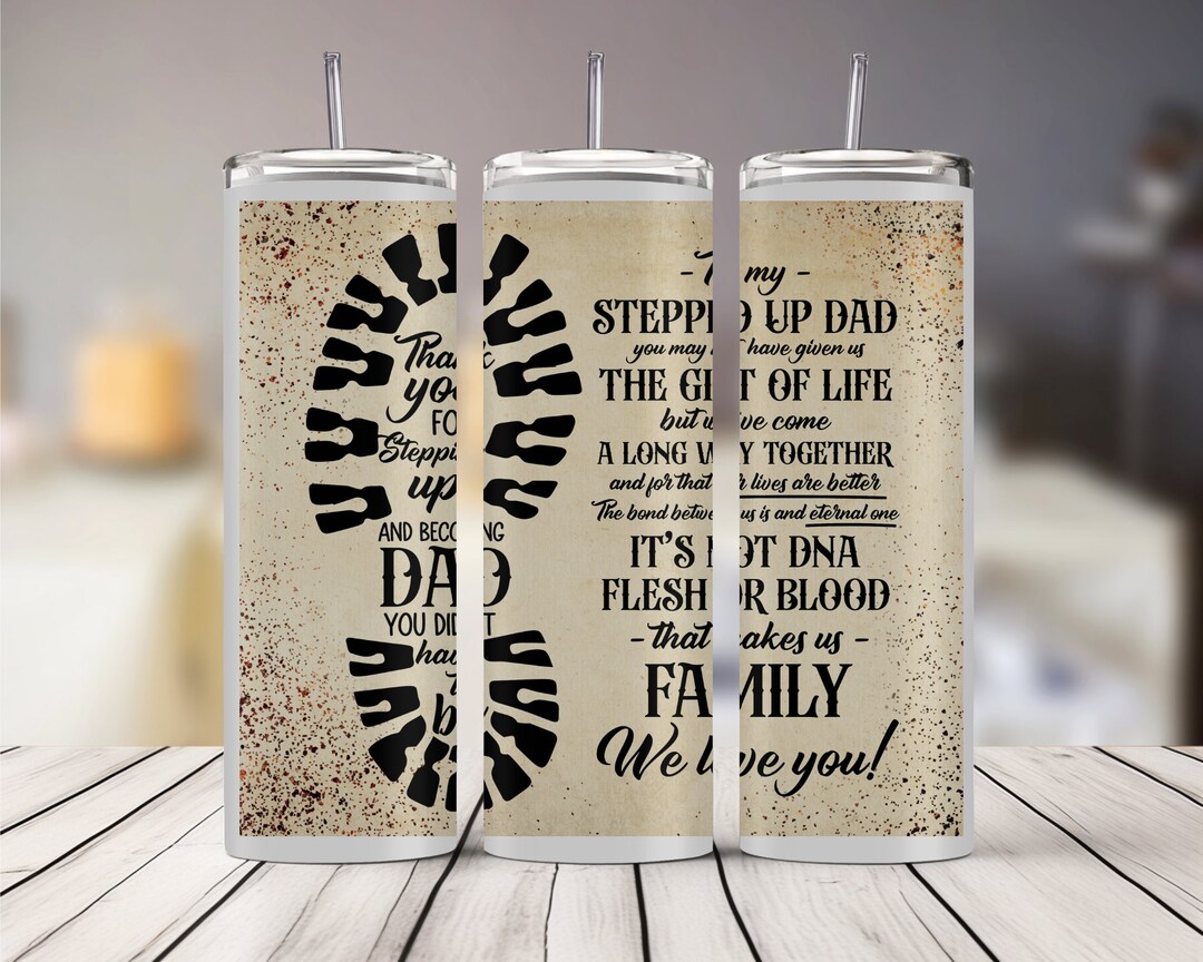 Step Father Step Dad Father's the Man Who Stepped up With Boot Prints ...