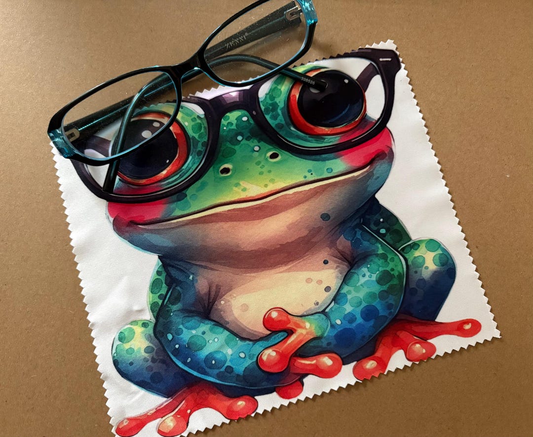 Personalized Frog Lens Cleaning Cloth: Custom Eyeglass & Screen Cleaner ...