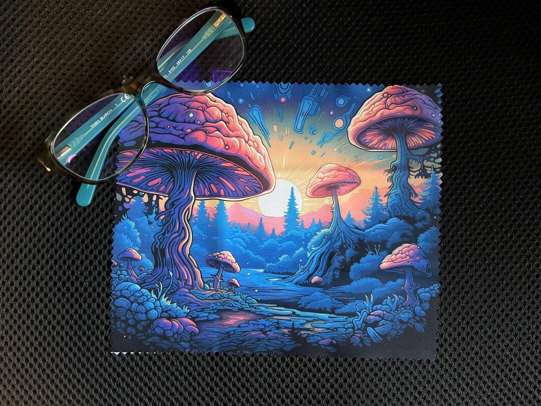 Custom Lens Cloth- Mushroom Designs- 6 X 7 Lens Cleaning Cloth ...