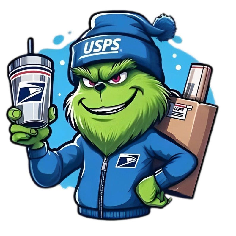 Custom Can Coolie- Postal Worker, Mail Carrier, Mailman Christmas Gift ...