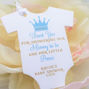 Baby Shower Favor Tag, Little Prince, Crown, Mommy to Be Tag, Cookie ...