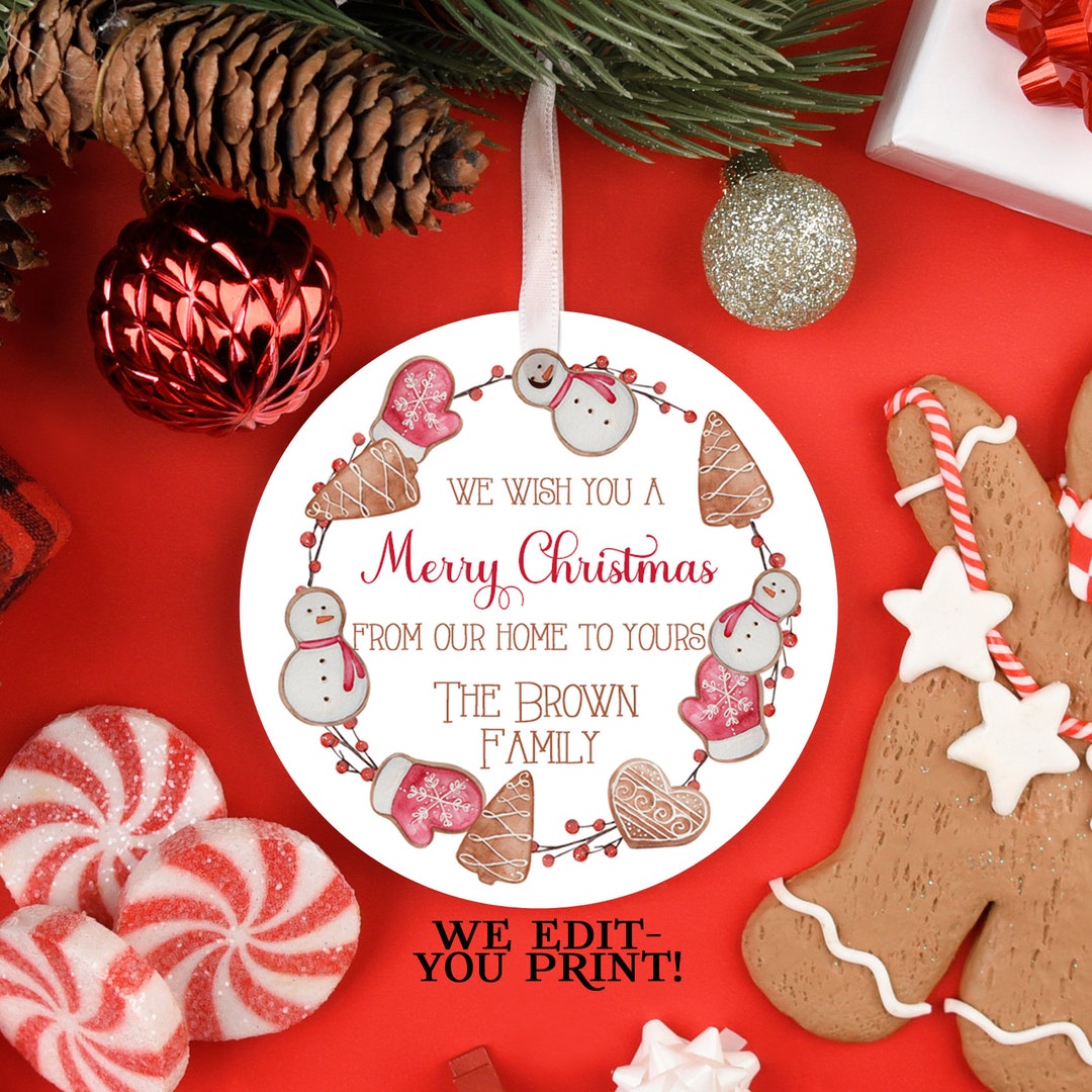 PRINTABLE Christmas Gift Tags, We Wish You A Merry Christmas, From Our ...