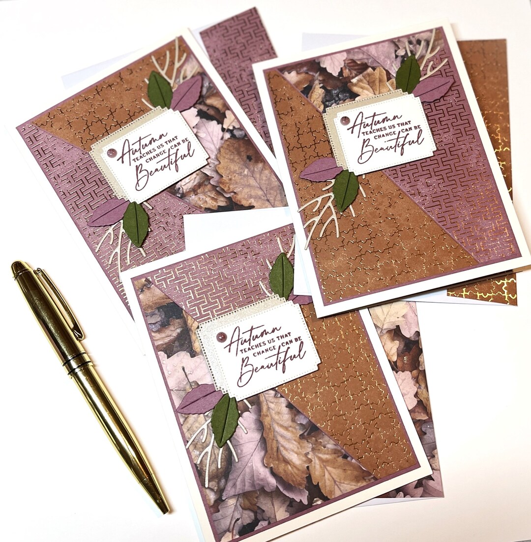 Fall Greeting Card, Autumn Greeting Card, Thanksgiving Card, Note Cards ...