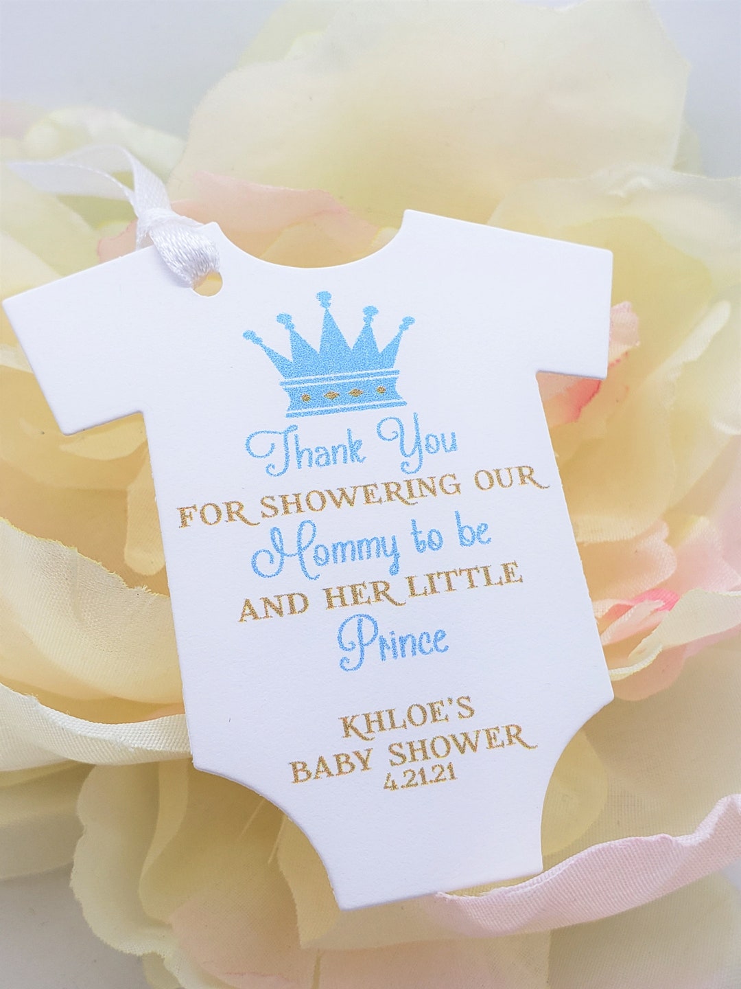 Baby Shower Favor Tag, Little Prince, Crown, Mommy to Be Tag, Cookie ...