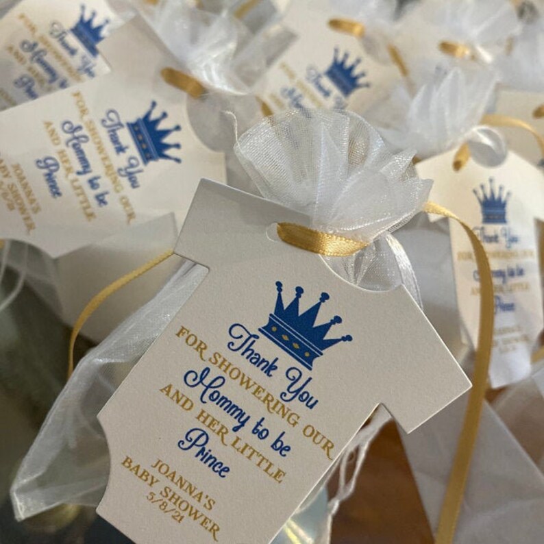Baby Shower Favor Tag, Little Prince, Crown, Mommy to Be Tag, Cookie ...