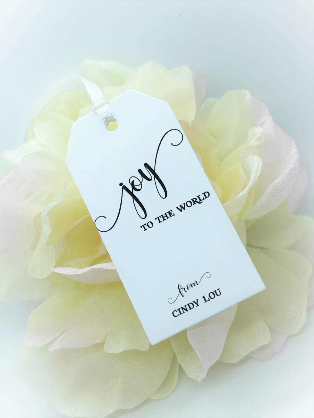 Minimalist Christmas Tag, Joy to the World, Holiday Party Tag ...