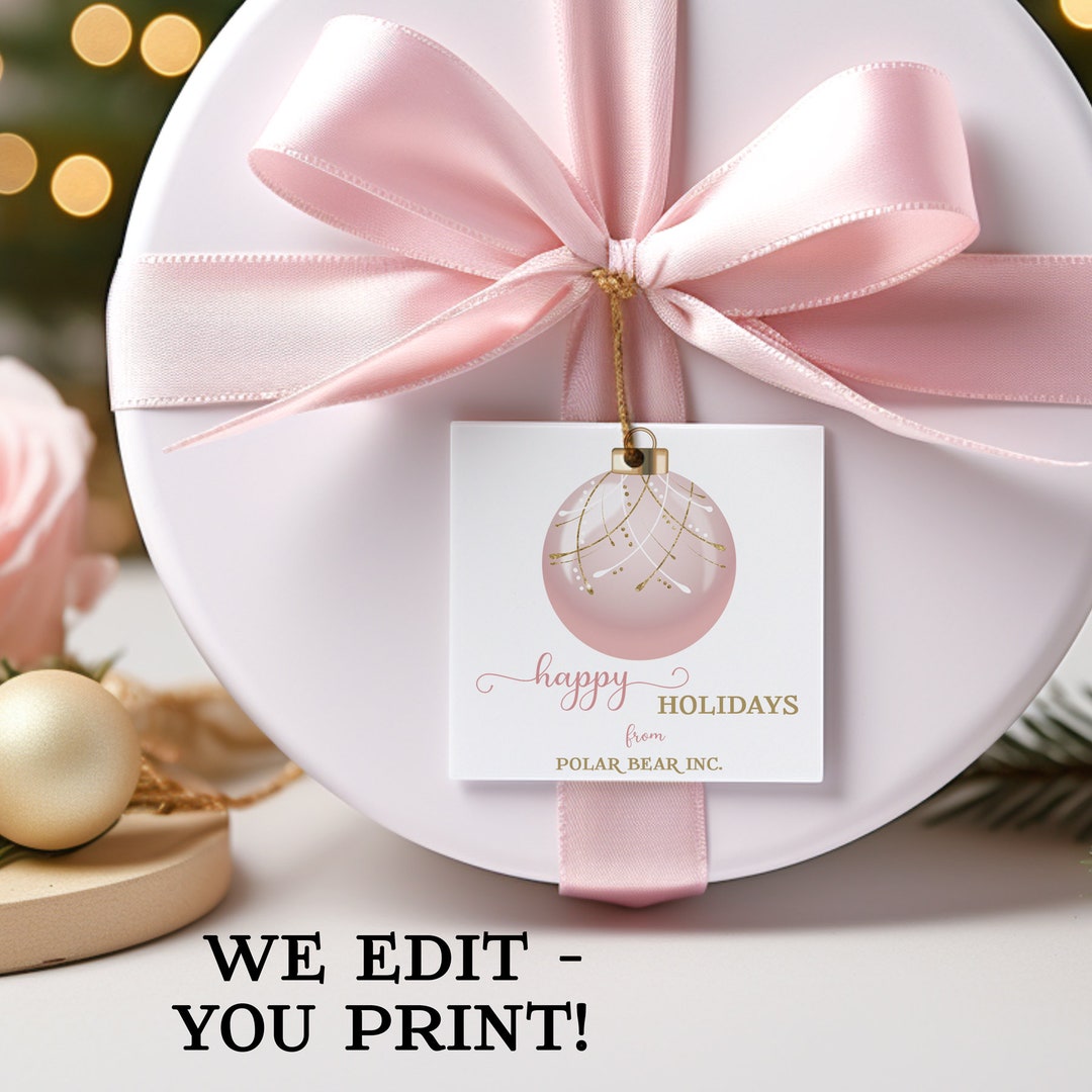 PRINTABLE Christmas Gift Tags, Happy Holidays, Christmas Tags ...