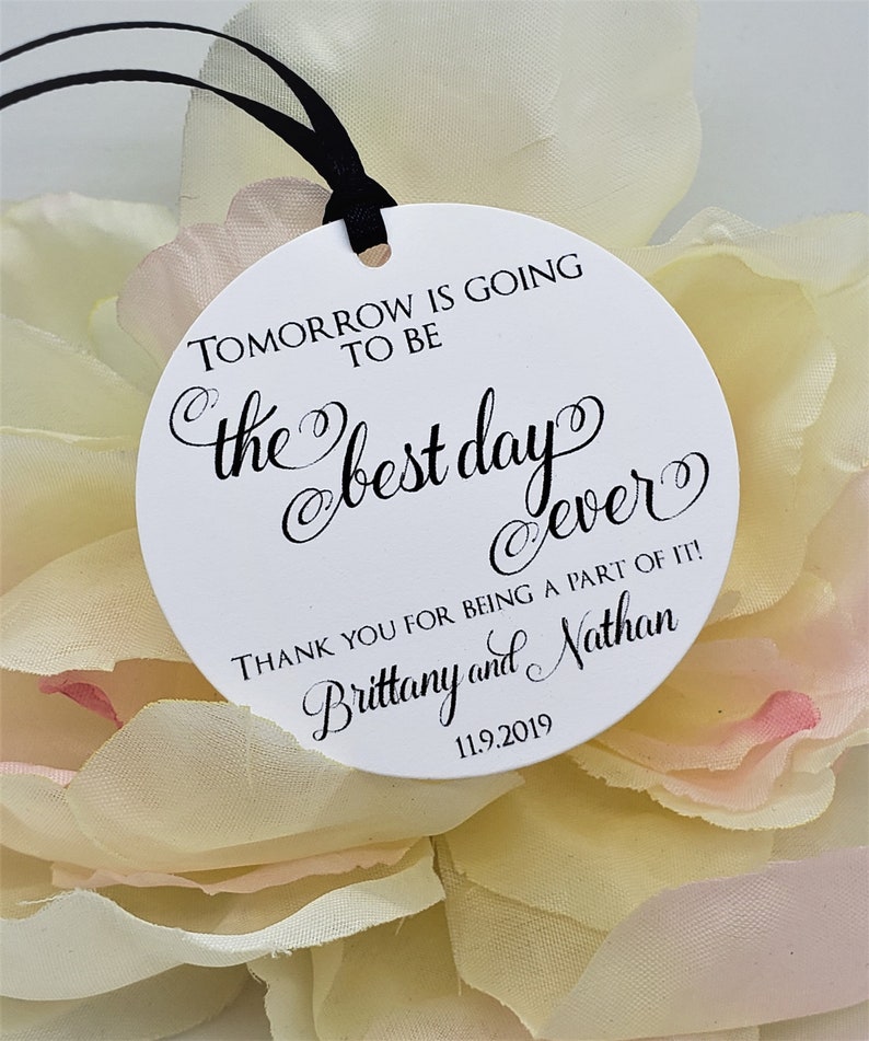 Best Day Ever Tags Rehearsal Dinner Tags Wedding Favors | Etsy