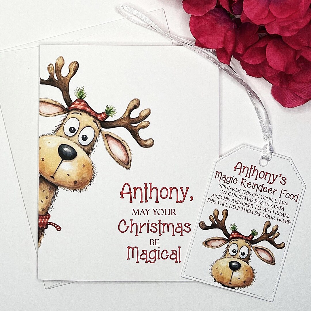 Customized Christmas Eve Magic Reindeer Food Card for Kids With ...
