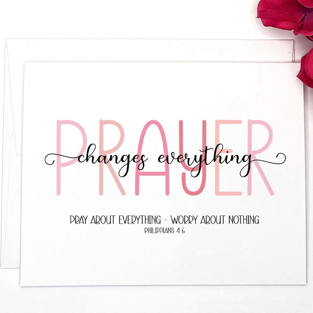 Christian Note Cards, Scripture Note Cards, Prayer Changes Everything ...