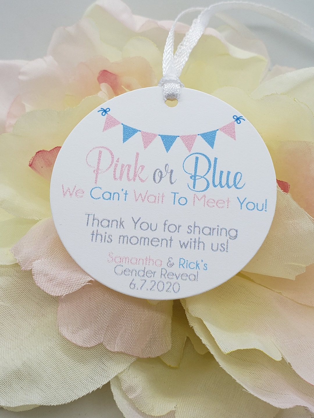 Gender Reveal Favor Tags, He or She, Gender Reveal Party, Gender Reveal ...