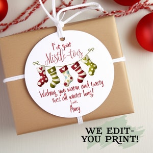 PRINTABLE Christmas Gift Tags, for Your Mistle Toes, Customized ...