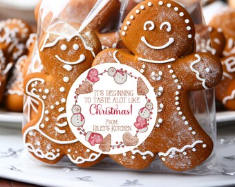 Holiday Treats Sticker Christmas Candy Label Custom Christmas - Etsy