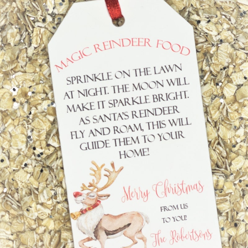 Reindeer Food Label - Etsy