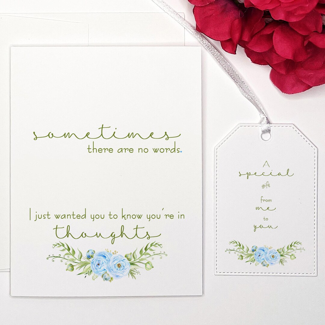Sympathy Card With Matching Gift Tag, Support Card, Condolence Card ...