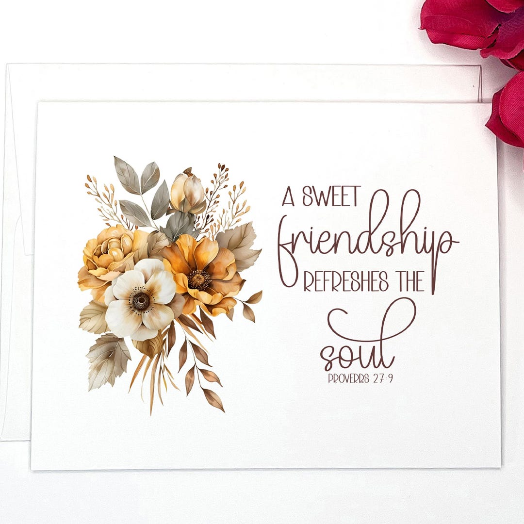 Christian Friendship Cards, Friendship Scripture, Christian Gift, A ...