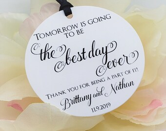 Best Day Ever Tags Rehearsal Dinner Tags Wedding Favors - Etsy