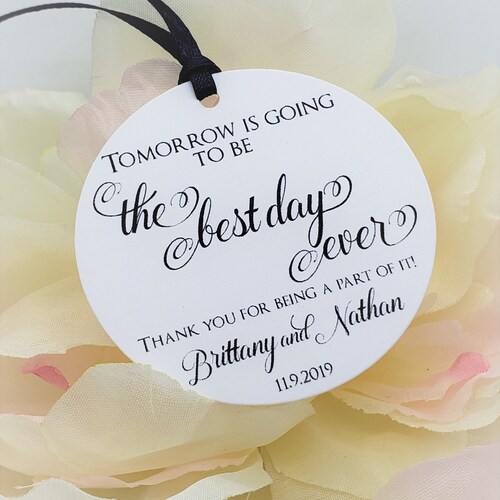 Best Day Ever Tags Rehearsal Dinner Tags Wedding Favors - Etsy