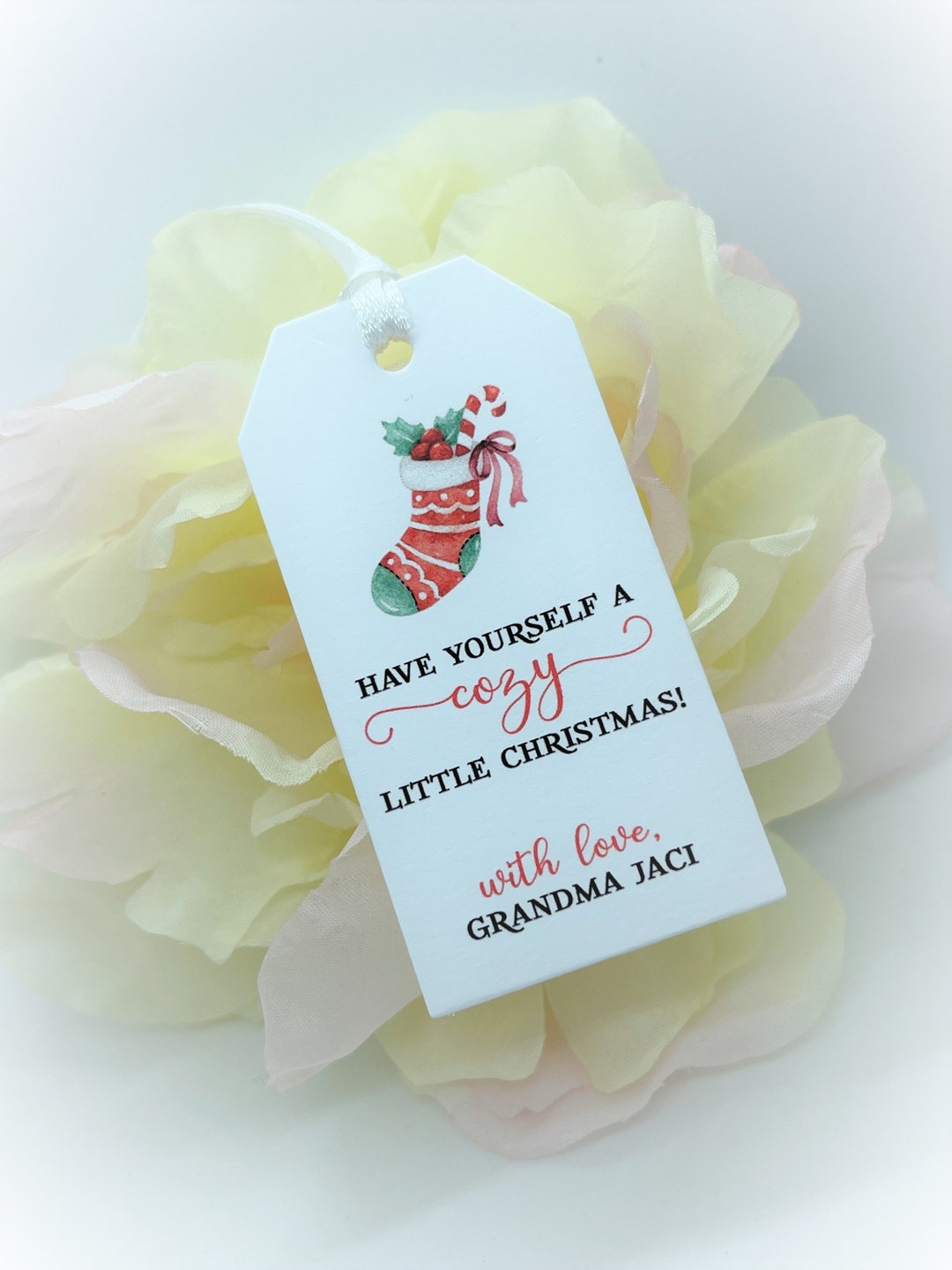 Christmas Socks Tag, Cozy Christmas, Neighbor Gift, Stocking Stuffer ...