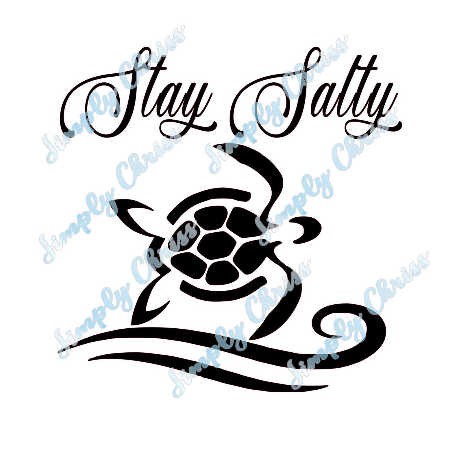 Sea Turtle Stay Salty SVG - Etsy