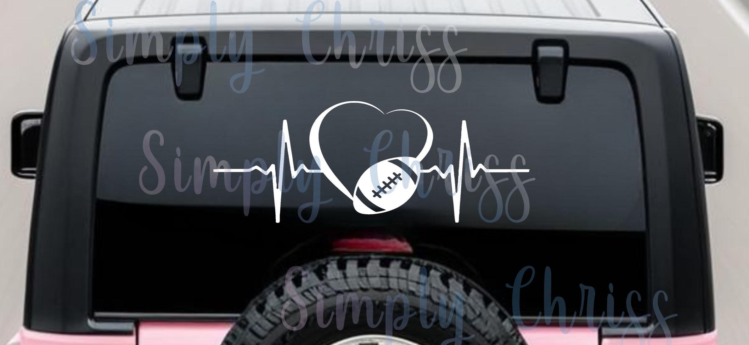 Football Life Heartbeat. Football Heart EKG Football SVG | | Game Day ...