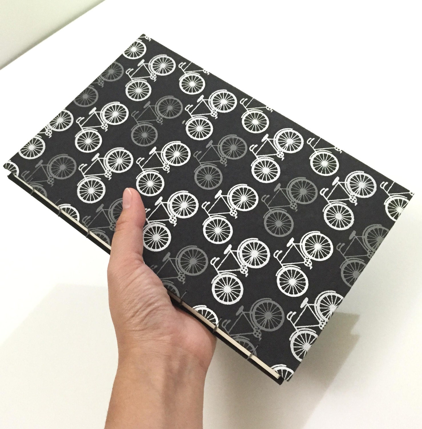Bicycle Notebook With Lines, Journal With Lined Pages, Diary, Black and ...