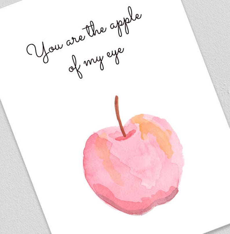 You Are the Apple of My Eye Card - Etsy