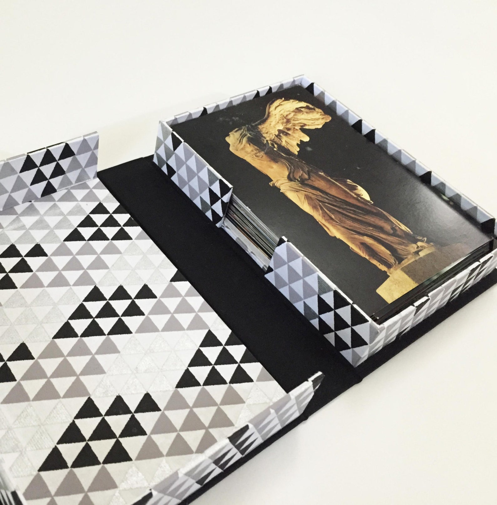 Photo Box, Portfolio Box, Postcard Box, Black White Gray and Silver ...