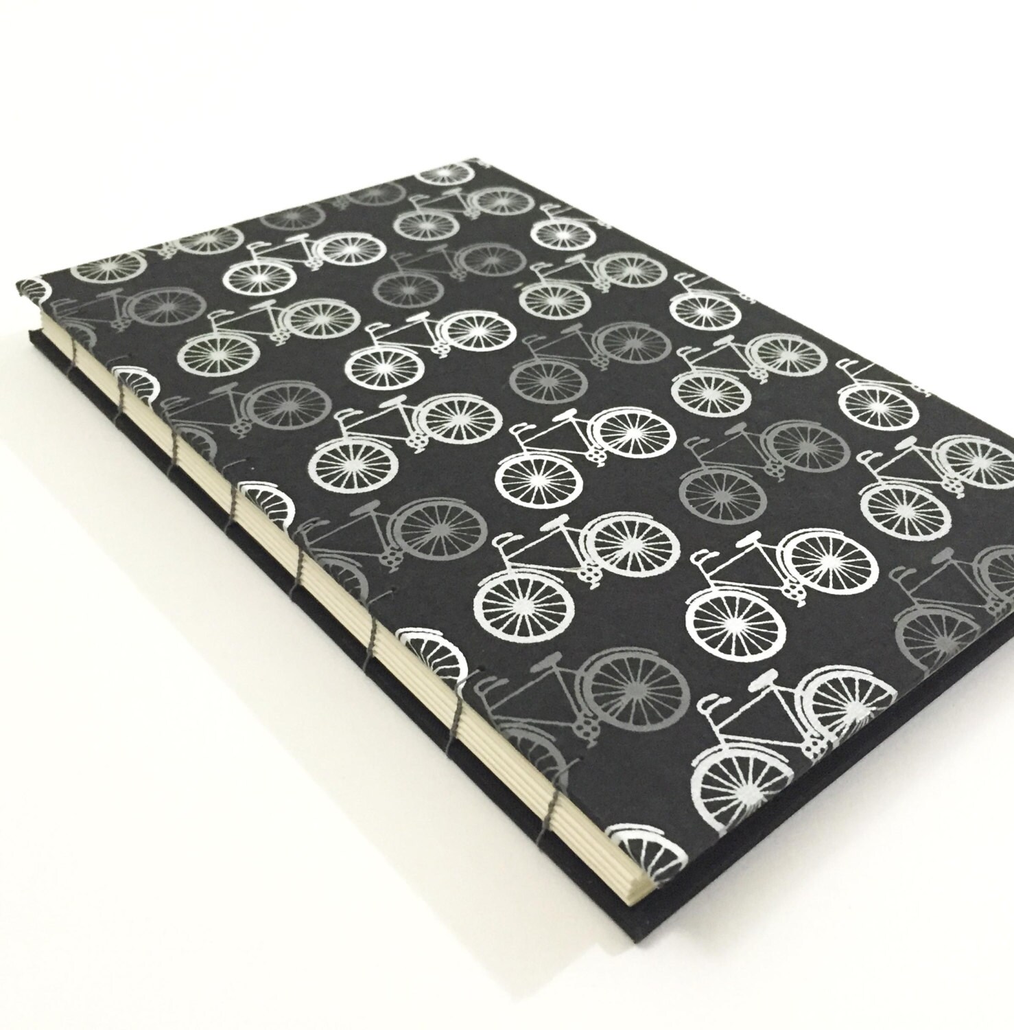 Bicycle Notebook With Lines, Journal With Lined Pages, Diary, Black and ...