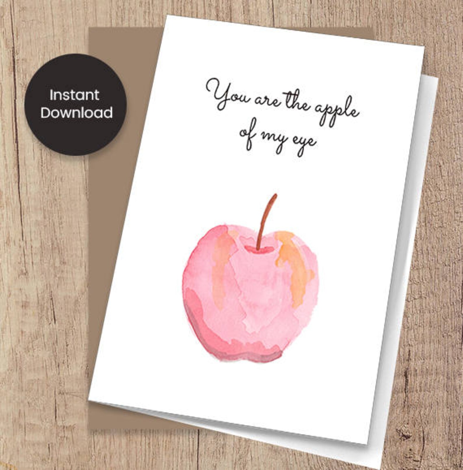 You Are the Apple of My Eye Card - Etsy