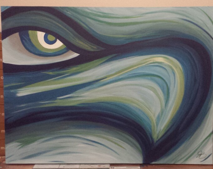 Seattle Seahawks Abstract Painting - Etsy