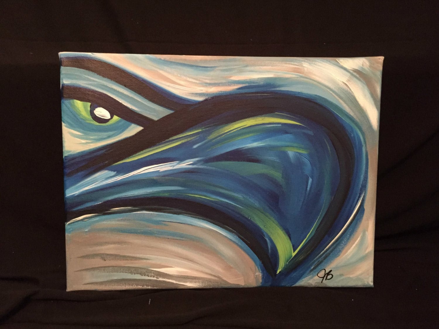 Seattle Seahawks Abstract Painting - Etsy