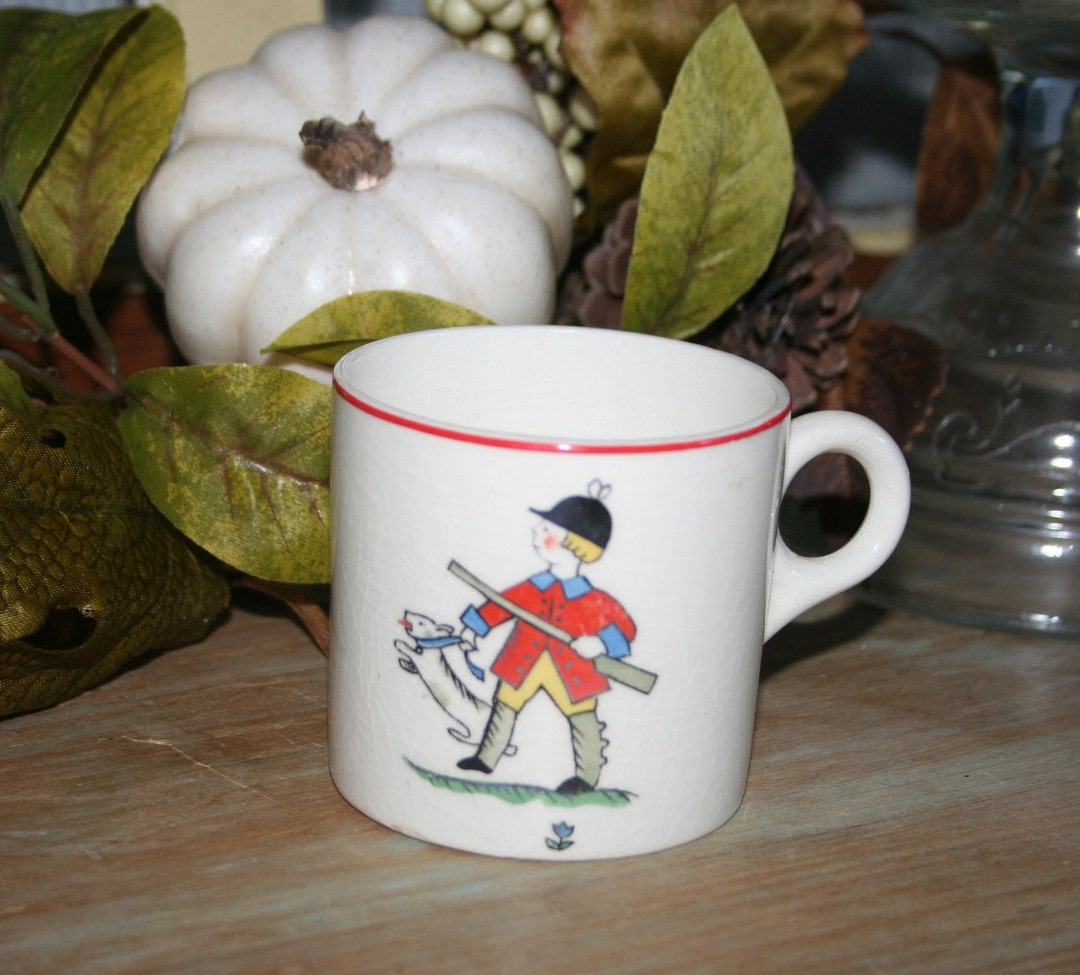 Vintage Hunter Cup, Sweet Cup for Child, Mug for Child, Little Hunter ...