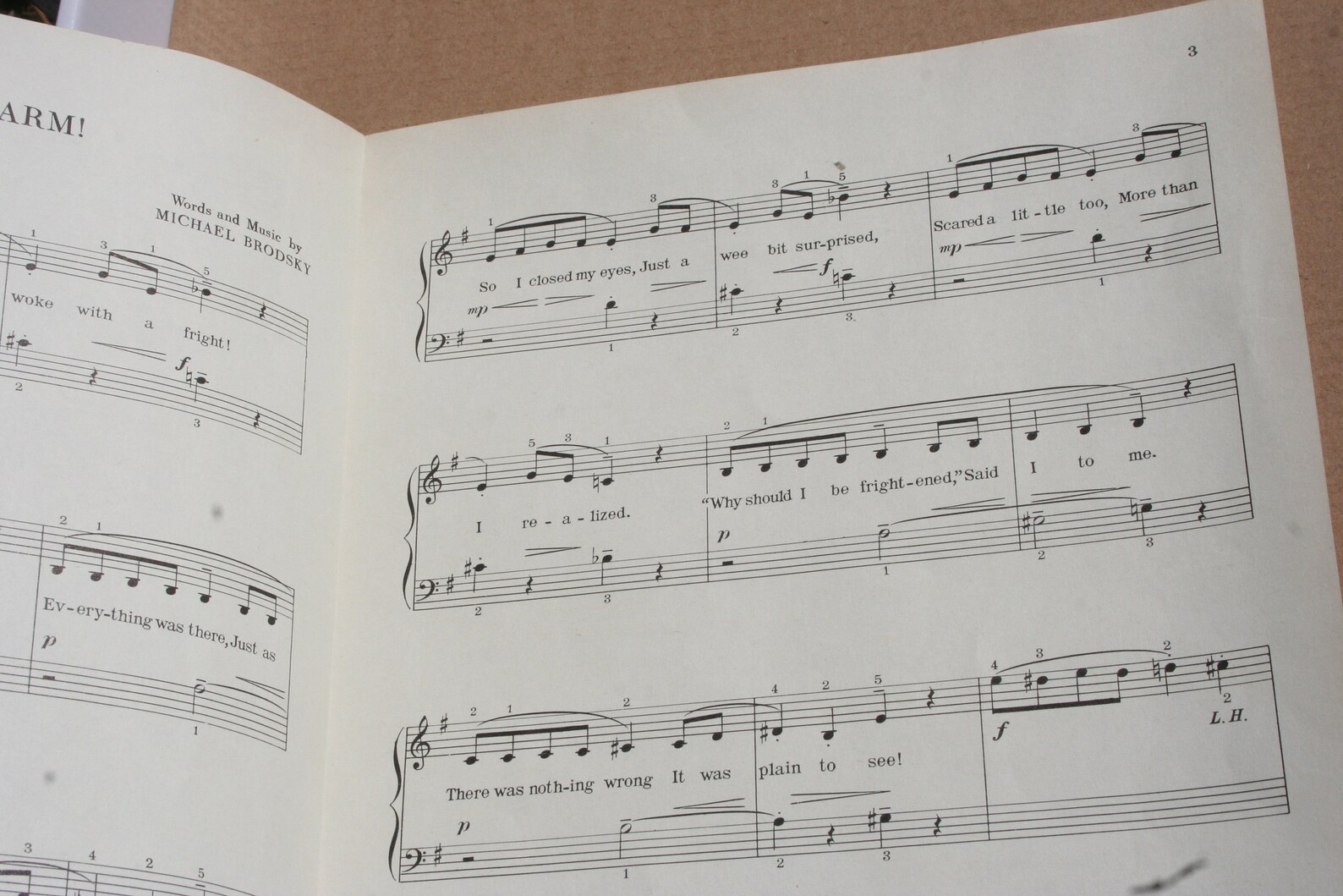False Alarm Piano Sheet Music 1957 Piano Solo by Michael - Etsy